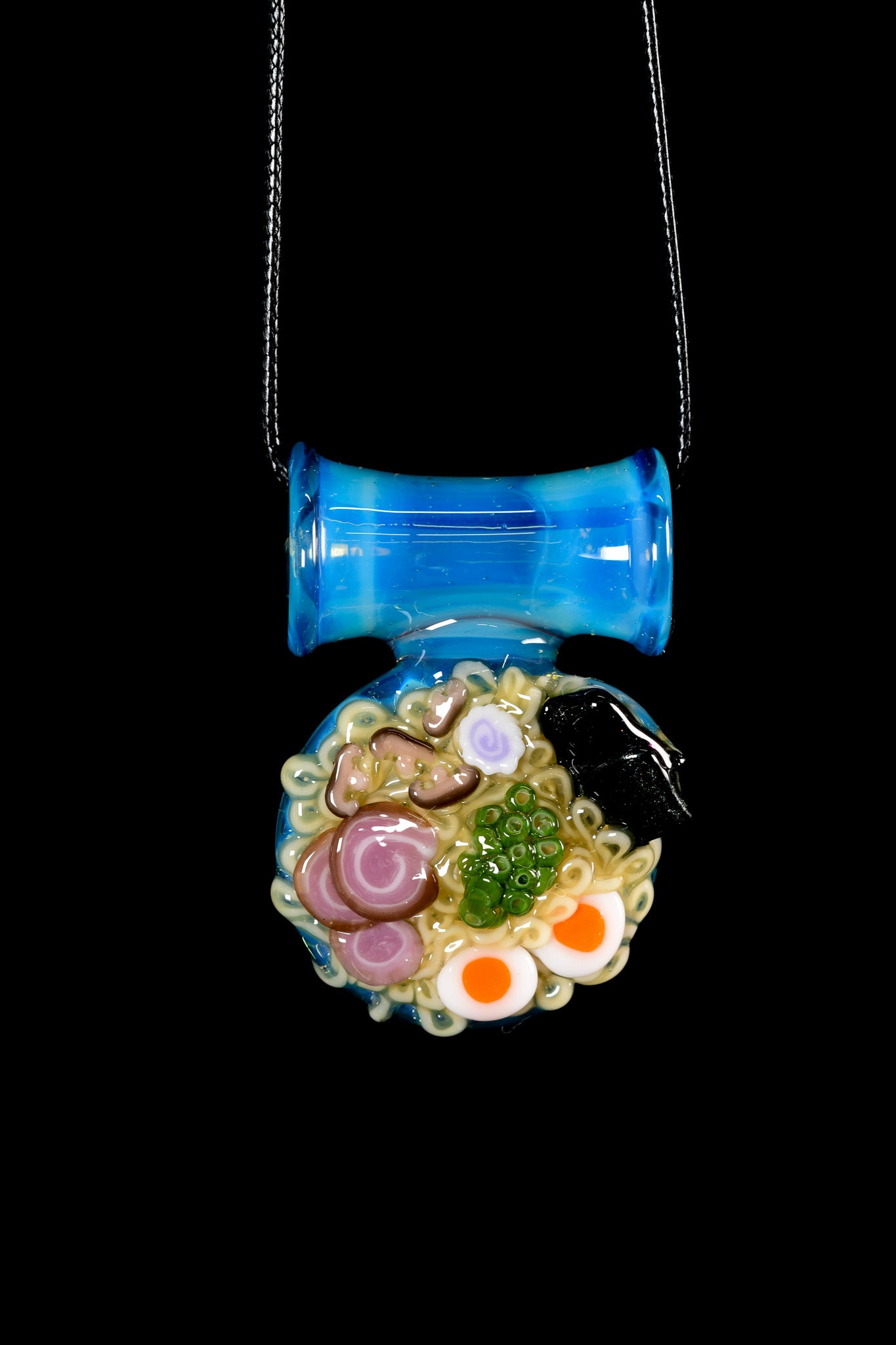 Dojo - Meta & Dichro Ramen Pendant – Baked Turkey Heady Glass