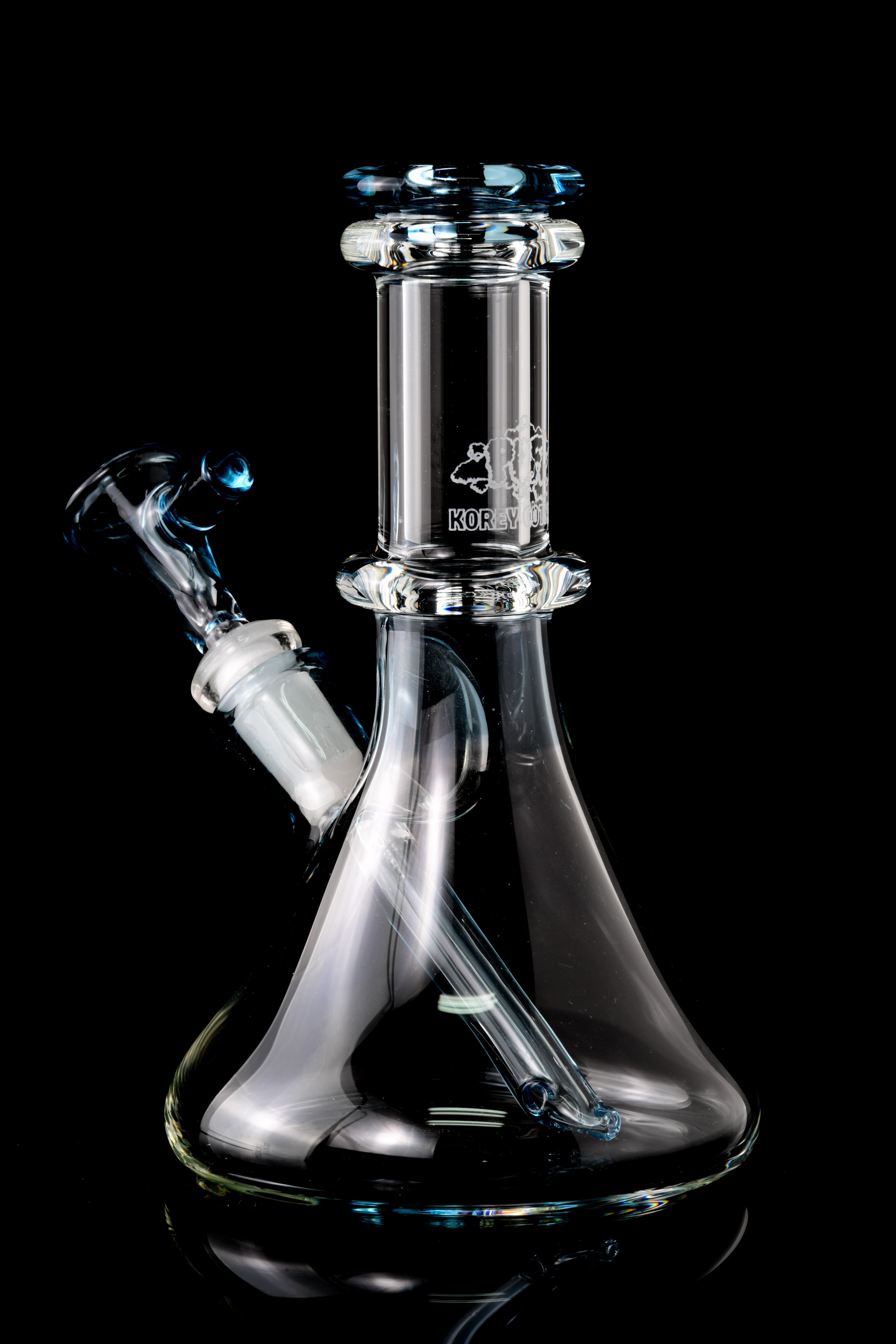 Korey Cotnam Puff Small Beaker 6" 10mm Raindrop | Baked Turkey | Glass ...