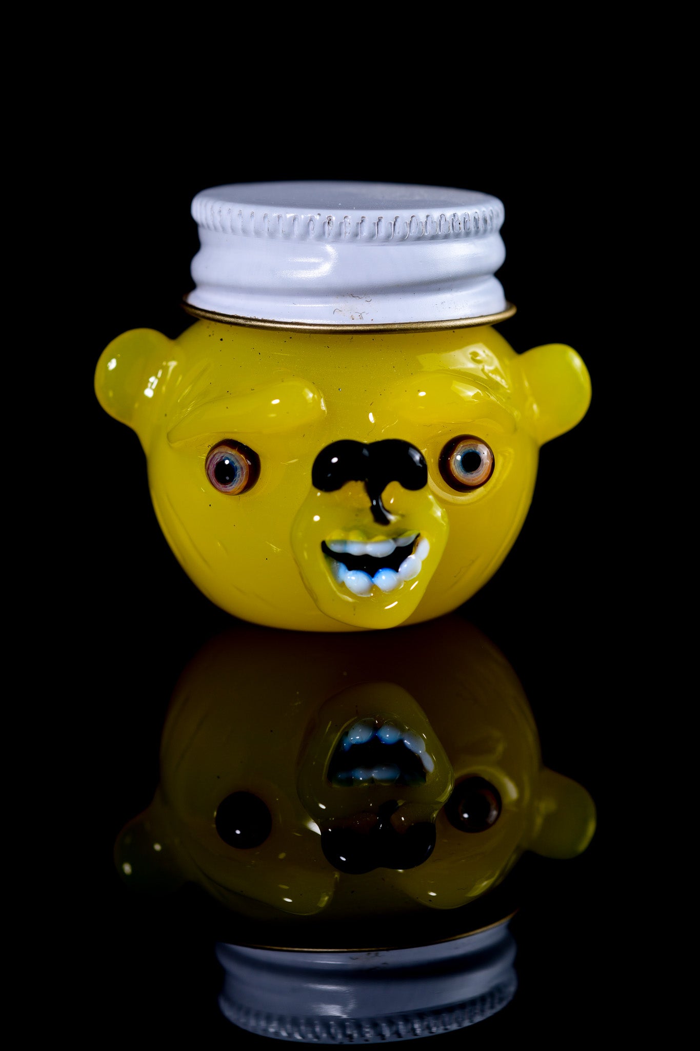 Obe Glass - Yellow Bear Honey Jar | Baked Turkey Glass Gallery – Baked ...