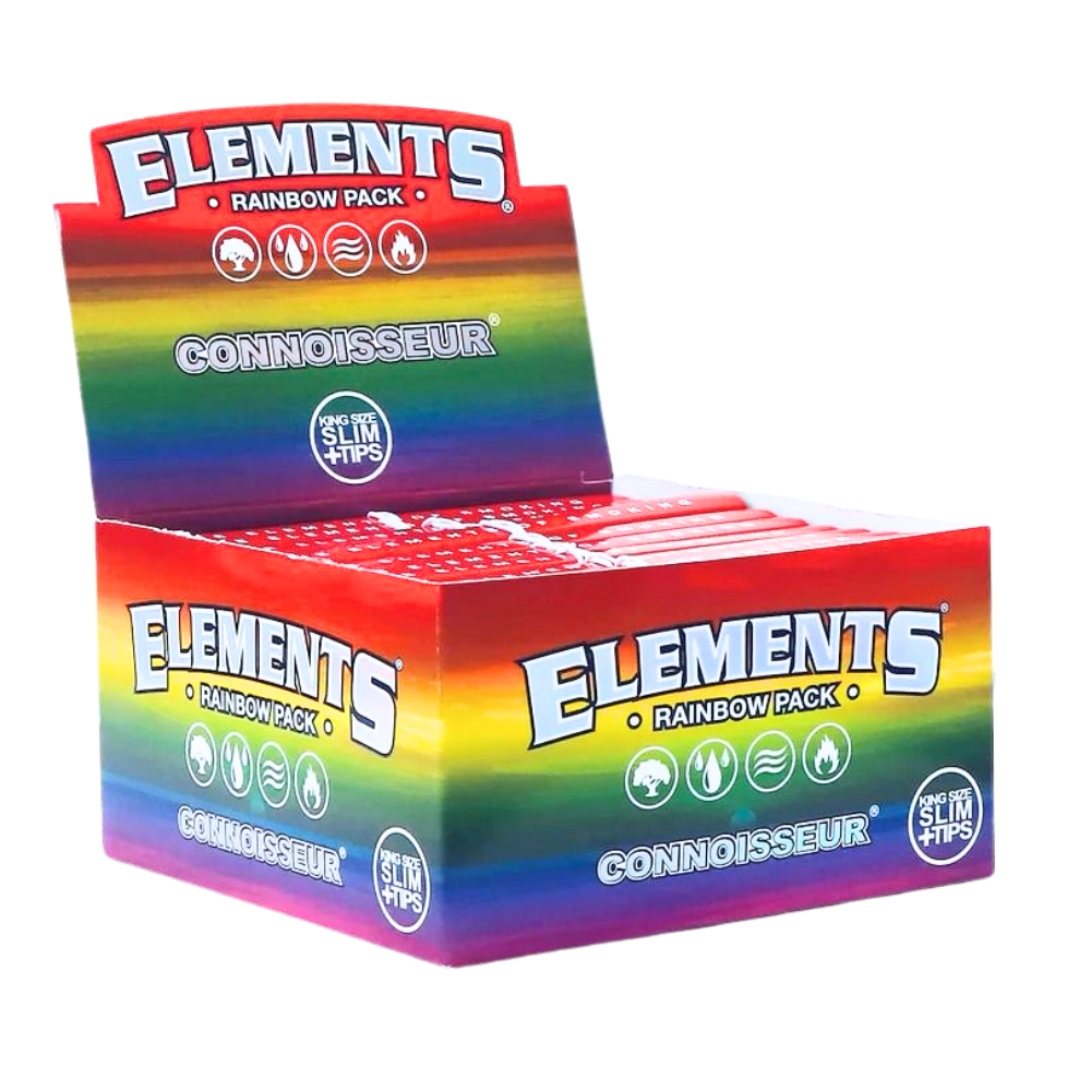 Elements - Rainbow King Size Slim Connoisseur Papers + Tips – Baked ...