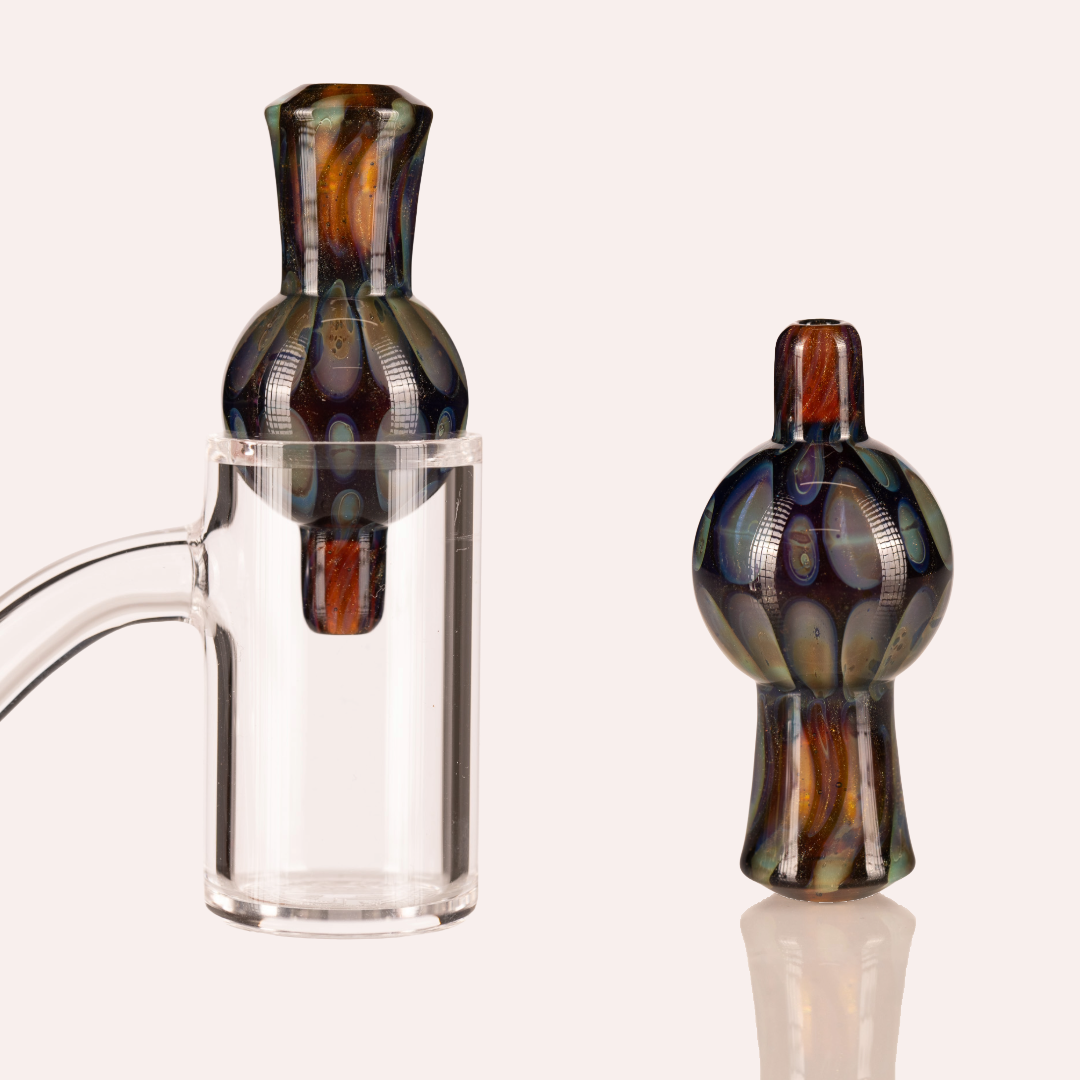 JS Glass - Worked Bubble Cap - 1 – Baked Turkey Heady Glass