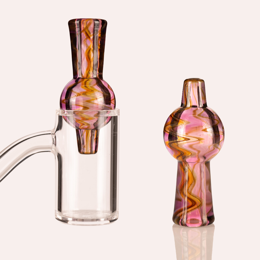 JS Glass - Worked Bubble Cap - 3 – Baked Turkey Heady Glass