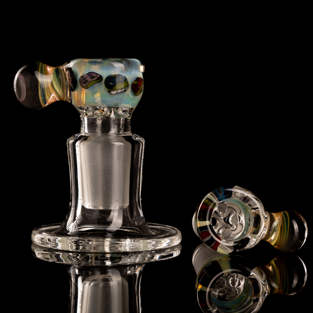 Tombstoned Glass - 18mm 4 Hole Millie Slide - 2 – Baked Turkey Heady Glass