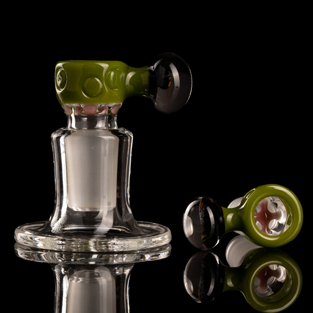 Tombstoned Glass - 18mm 4 Hole TMNT Slide - 1 – Baked Turkey Heady Glass