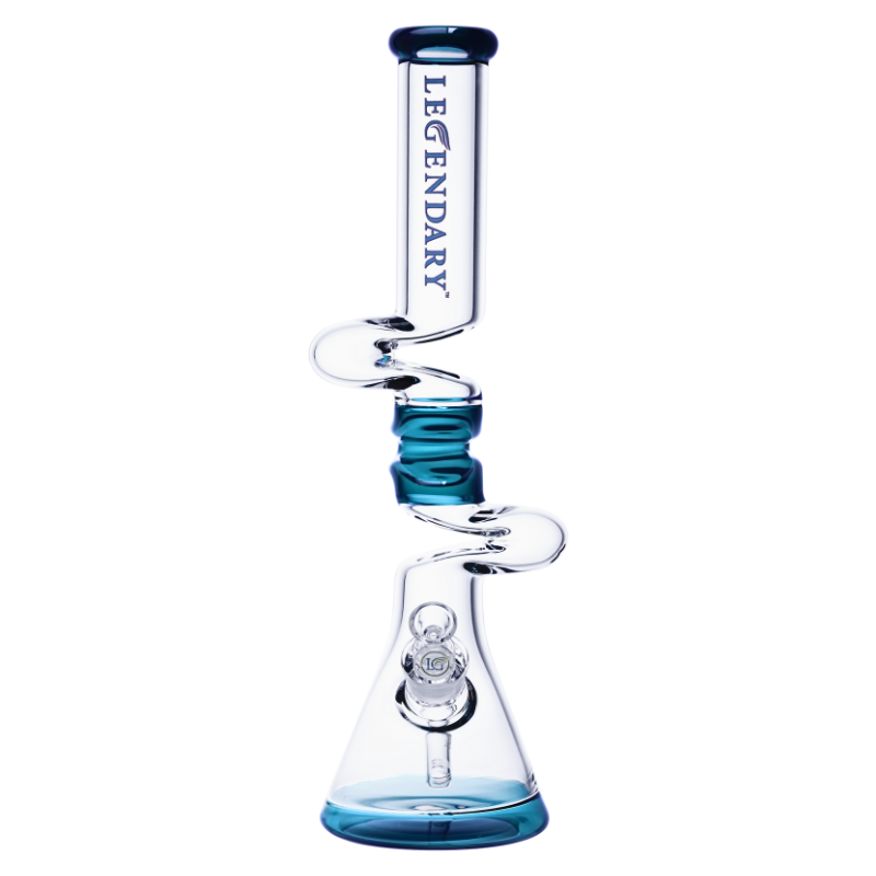 18" 7mm Legendary Wave Twist Beaker Bong – Baked Turkey Heady Glass